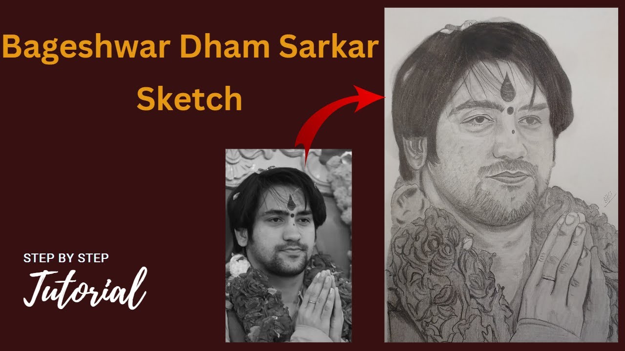 Bageshwar Dham Sarkar sketch | How to Draw | Dhirendra Shastri Ji ...
