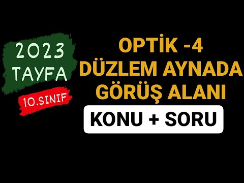 OPTİK -4 | DÜZLEM AYNADA GÖRÜŞ ALANI | TYT FİZİK | 10.SINIF | 2023 |