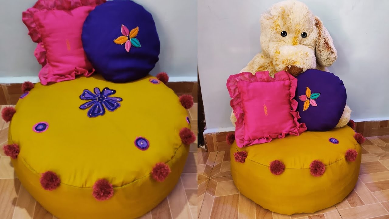 New Trick Useless Fabric se Floor Cushion Bnaye | 100℅ Washable - YouTube