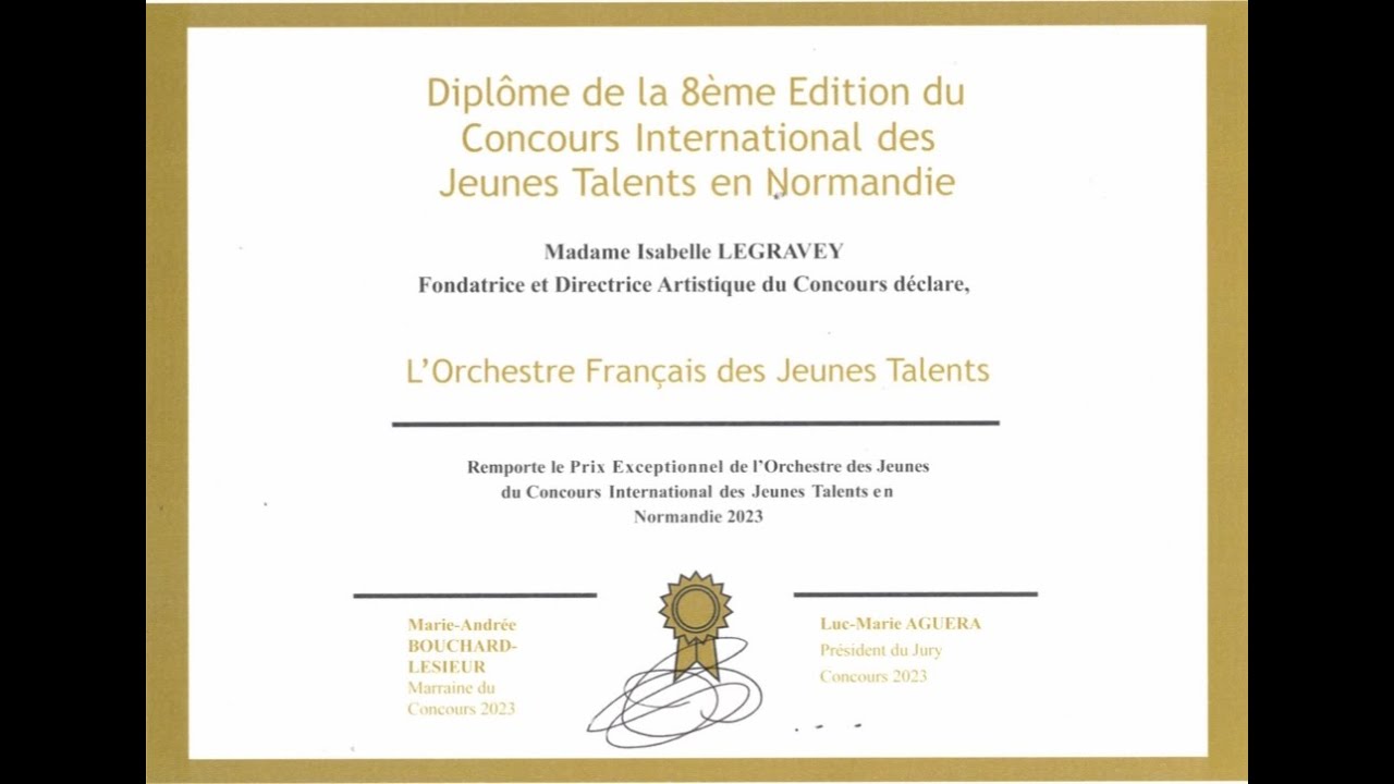 Aperçu du 8e Concours International des Jeunes Talents en Normandie ...