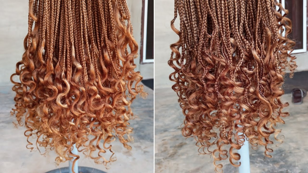 HOW TO CURL BRAIDS WITH HOT WATER|SIMPLE METHOD - YouTube