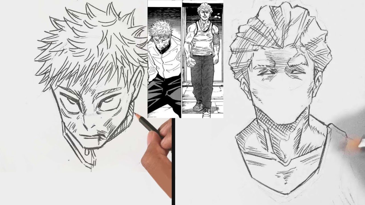 How to Draw Itadori Yuji vs Kinji Hakari - Step By Step - Jujutsu ...