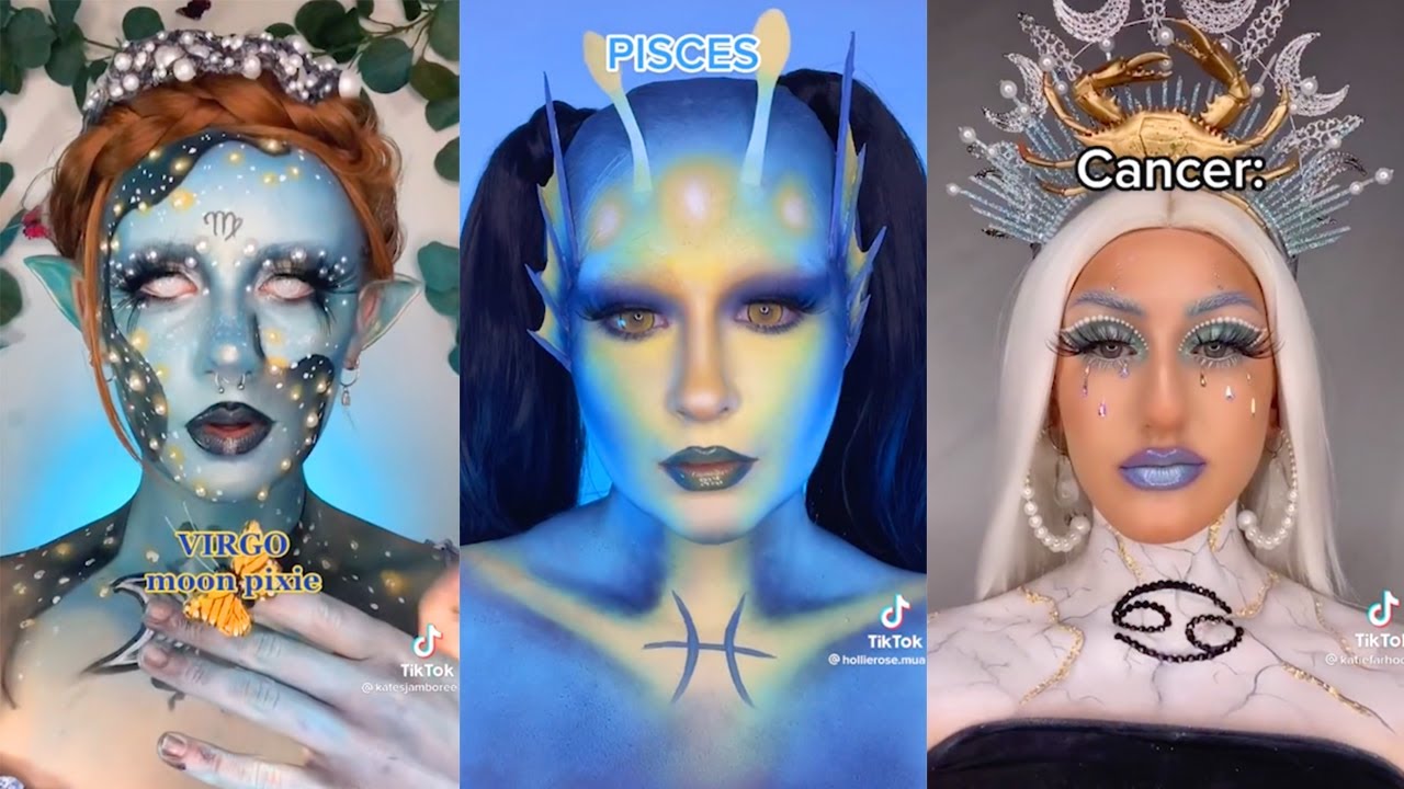 ZODIAC SIGNS MAKEUP ACORDING TO GOOGLE | TIKTOK MAKEUP COMPILATION ...