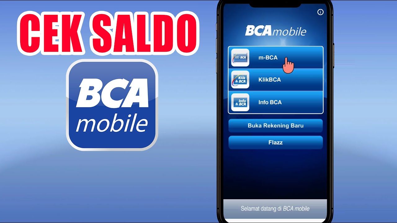 Cara Cek Saldo Atm BCA Lewat Hp – Bca Mobile Banking - YouTube
