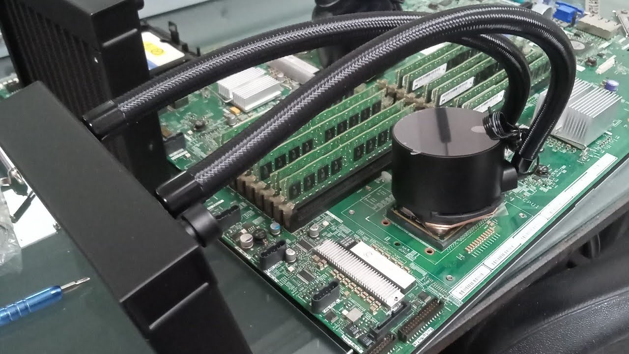 Consumer AIO Cooling For 1366 and 2011 IBM servers - YouTube