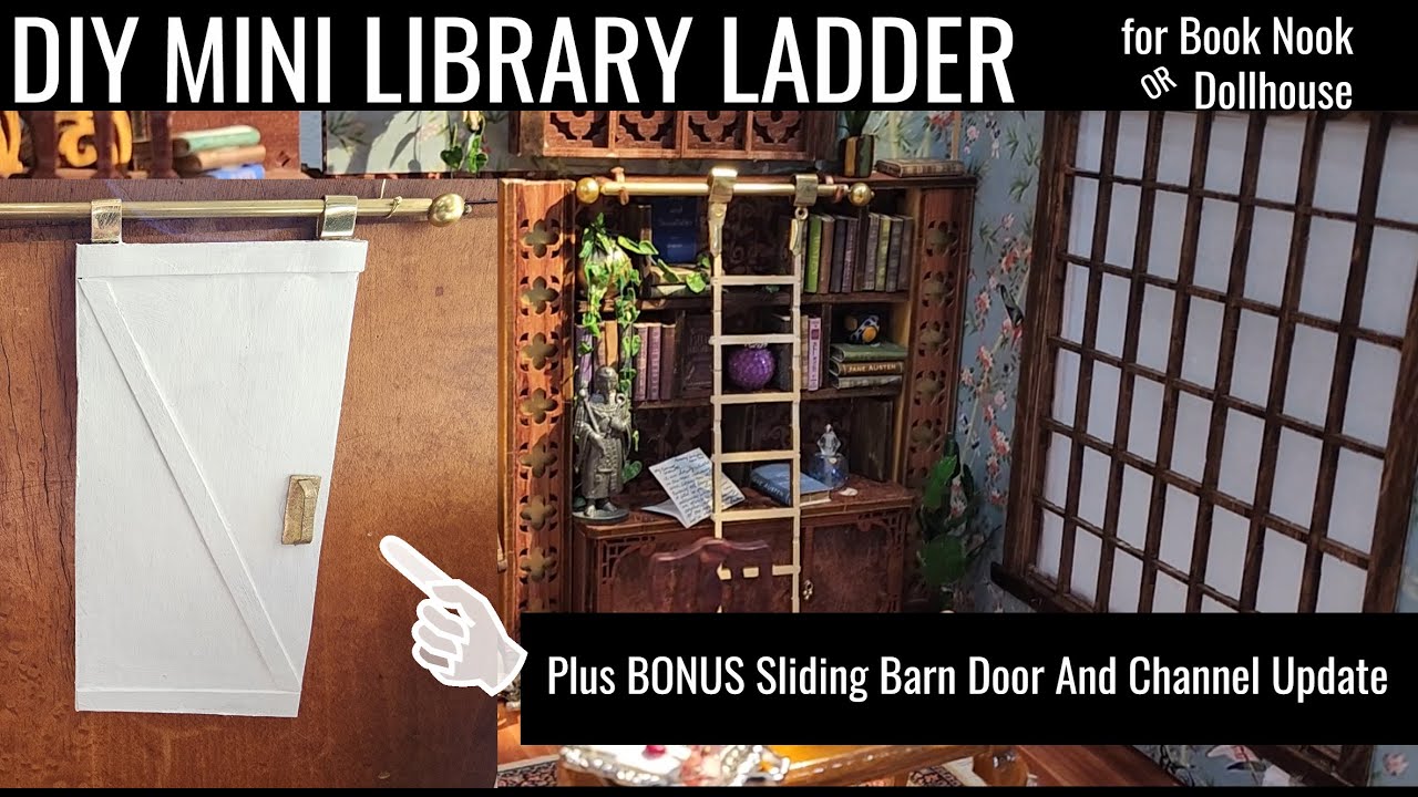 Sliding Library Ladder For Eternal Bookstore BookNook/Roombox plus ...