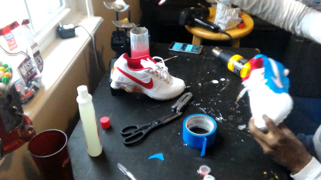Nike shocks custom - YouTube