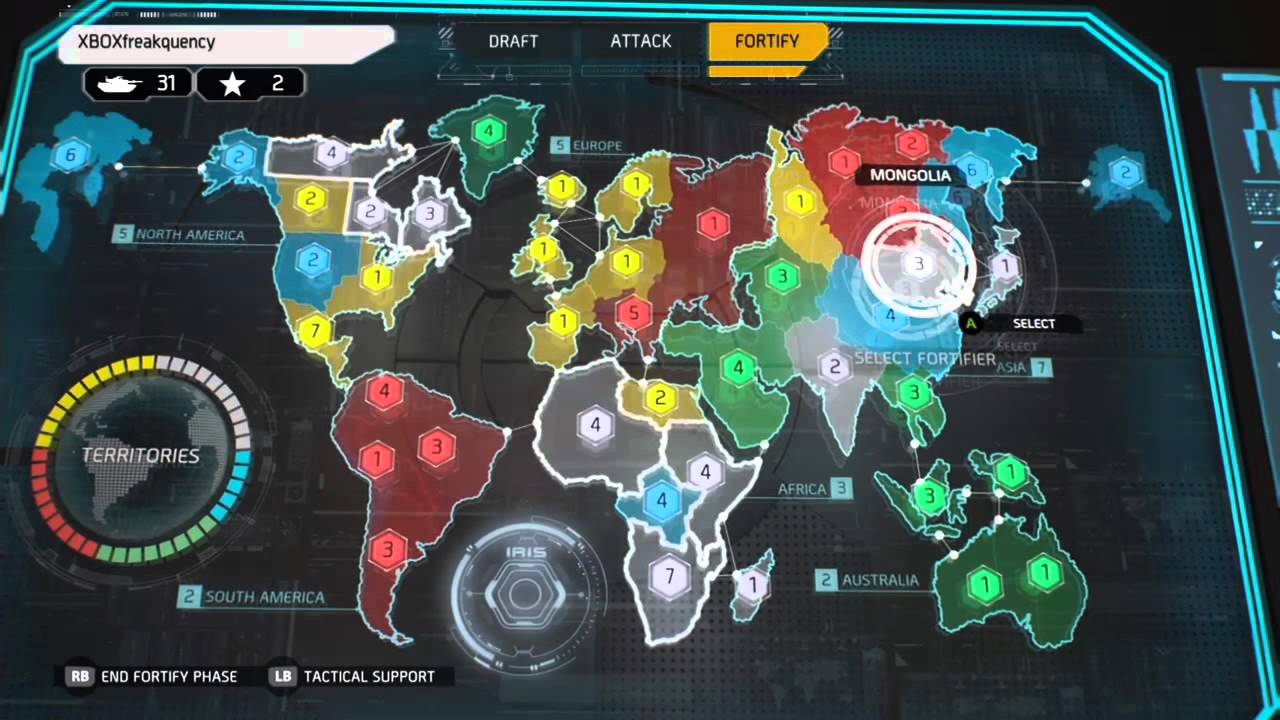 XBOX ONE RISK TESTING OUT THE AI PLAYERS - YouTube