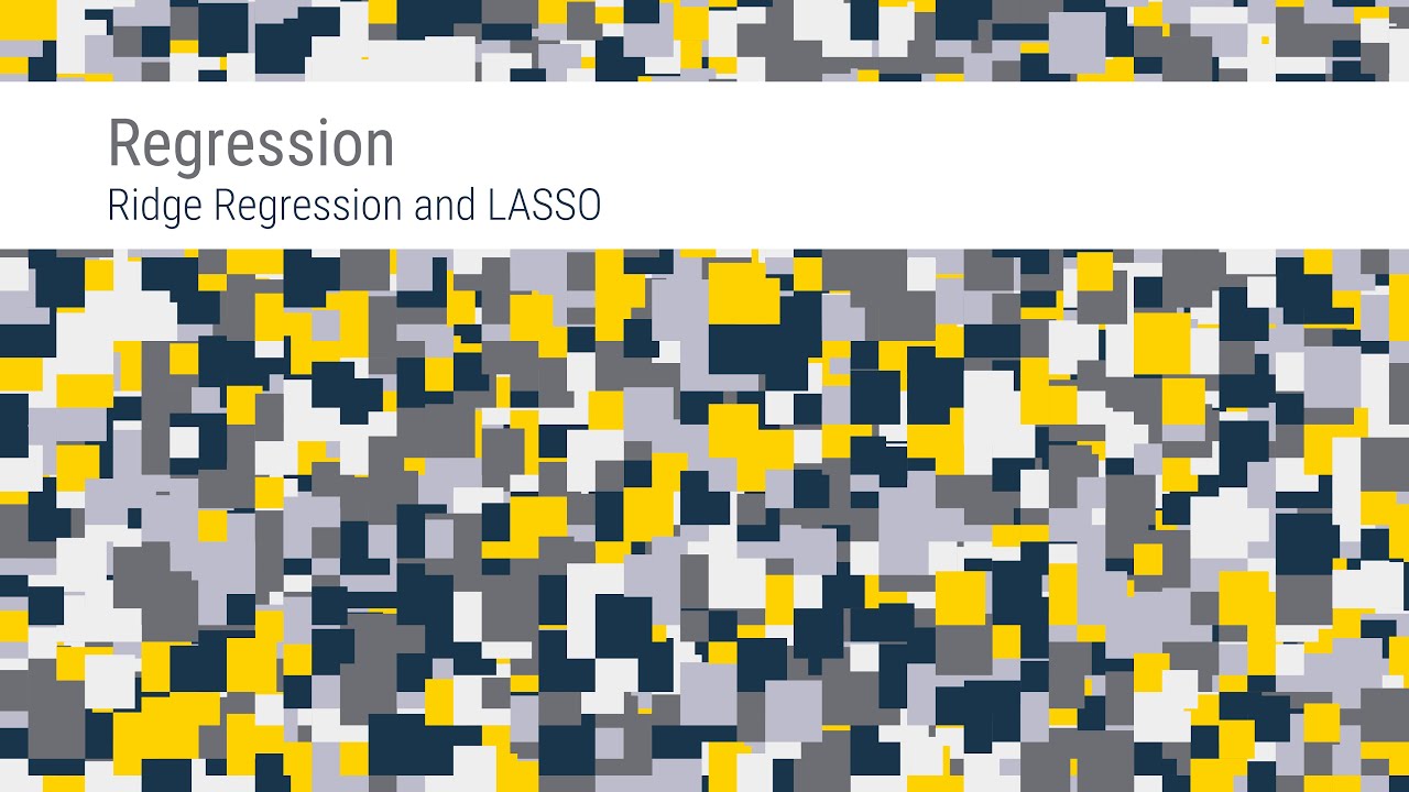 Regression: LASSO and Ridge Regression - YouTube