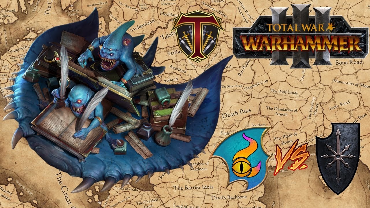 BLUE SCRIBES BOUNTY ATTEMPT | Tzeentch vs Warriors of Chaos - Total War ...