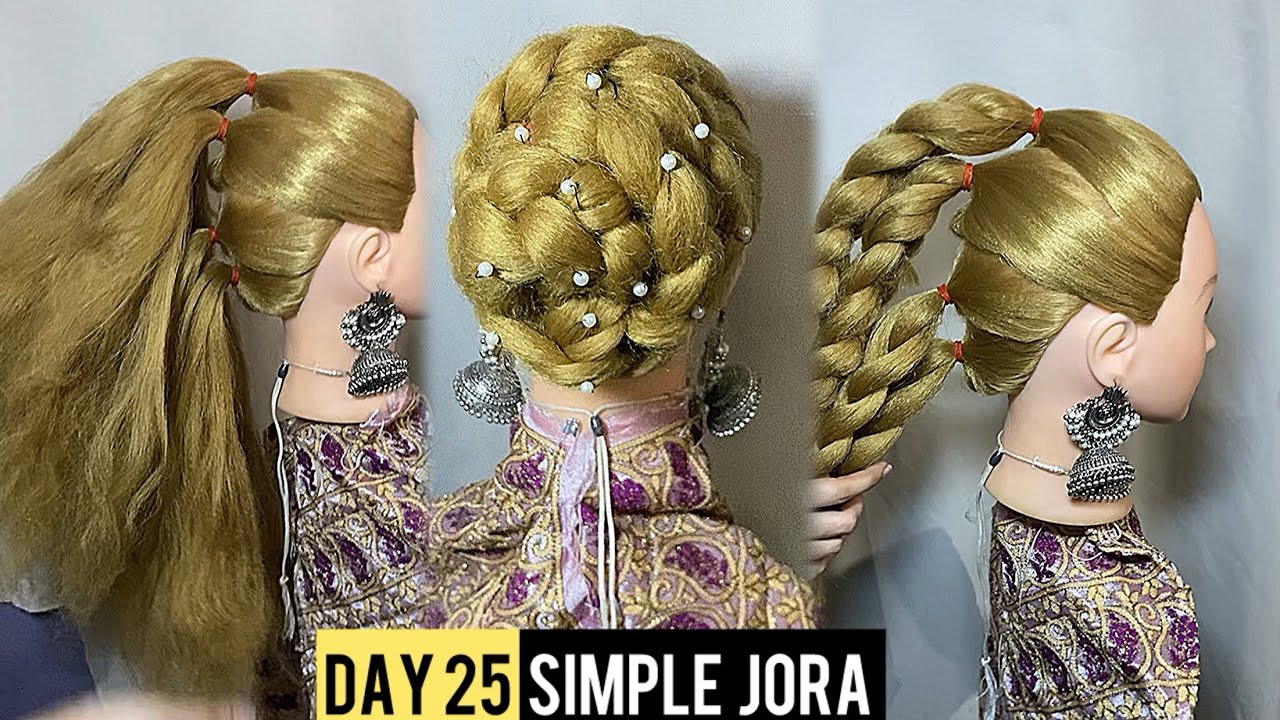 simple and easy jora tutorial | Day 25 | basic to advance hairstyling ...