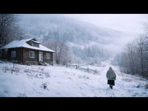 Das einfache Leben einer 85-jährigen Frau in den verschneiten Bergen am Rande der Welt