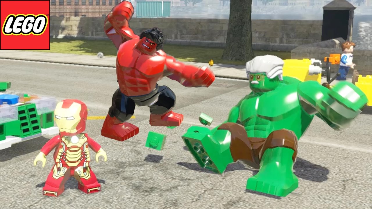 Iron man Vs Stan lee(Transformation) Vs Red Hulk - Lego Marvel Super ...