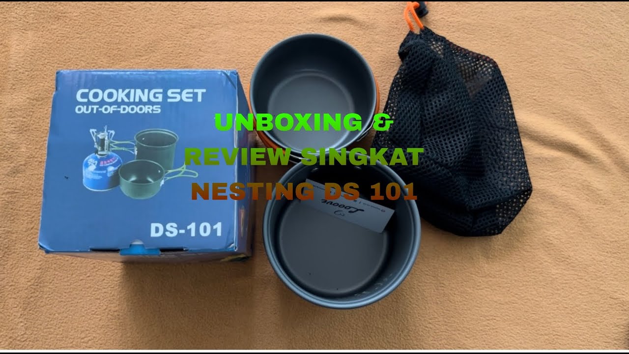 UNBOXING COOKING SET ULTRALIGHT RINGAN NESTING DS 101 - YouTube