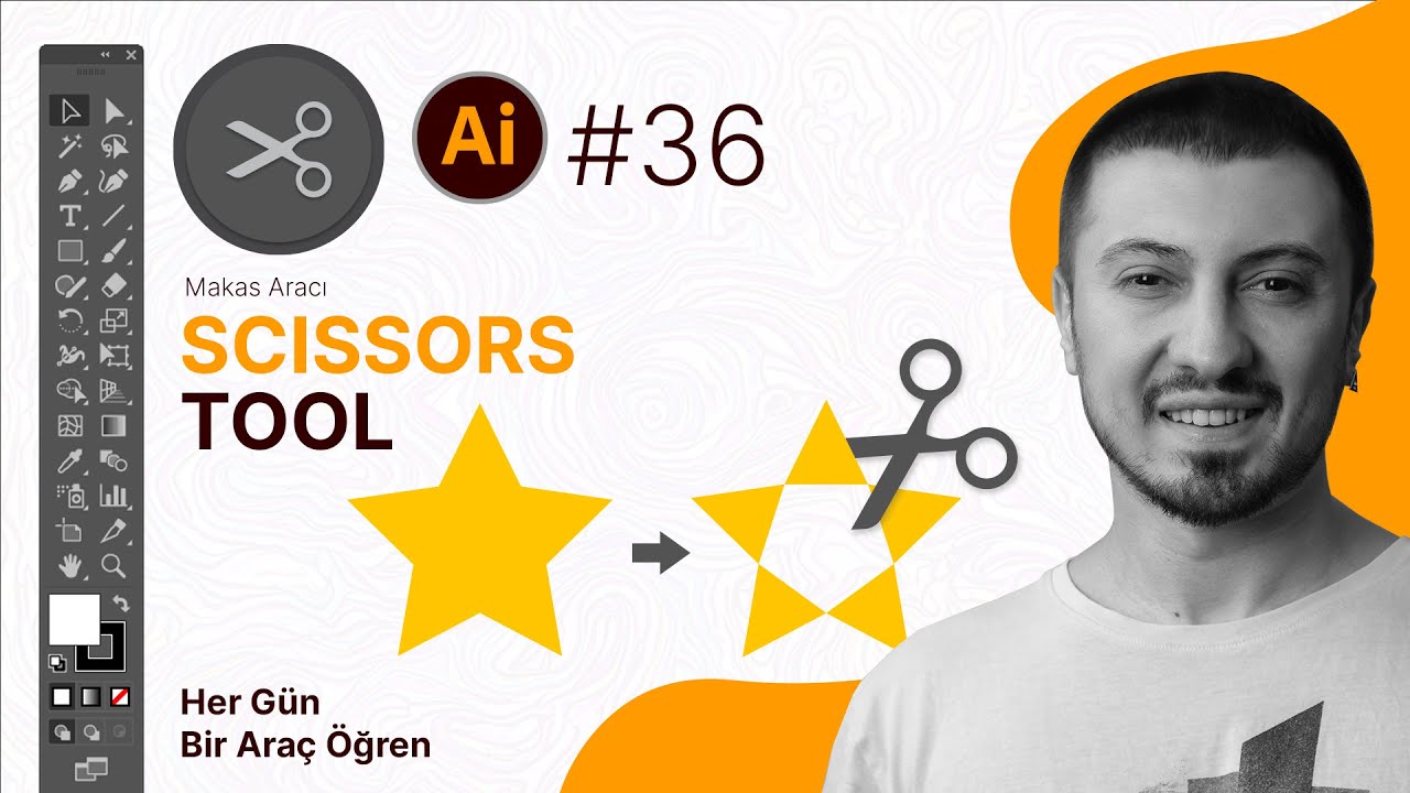 Adobe Illustrator "Scissors Tool" Nasıl Kullanılır? Araçlar Paneli #36 ...