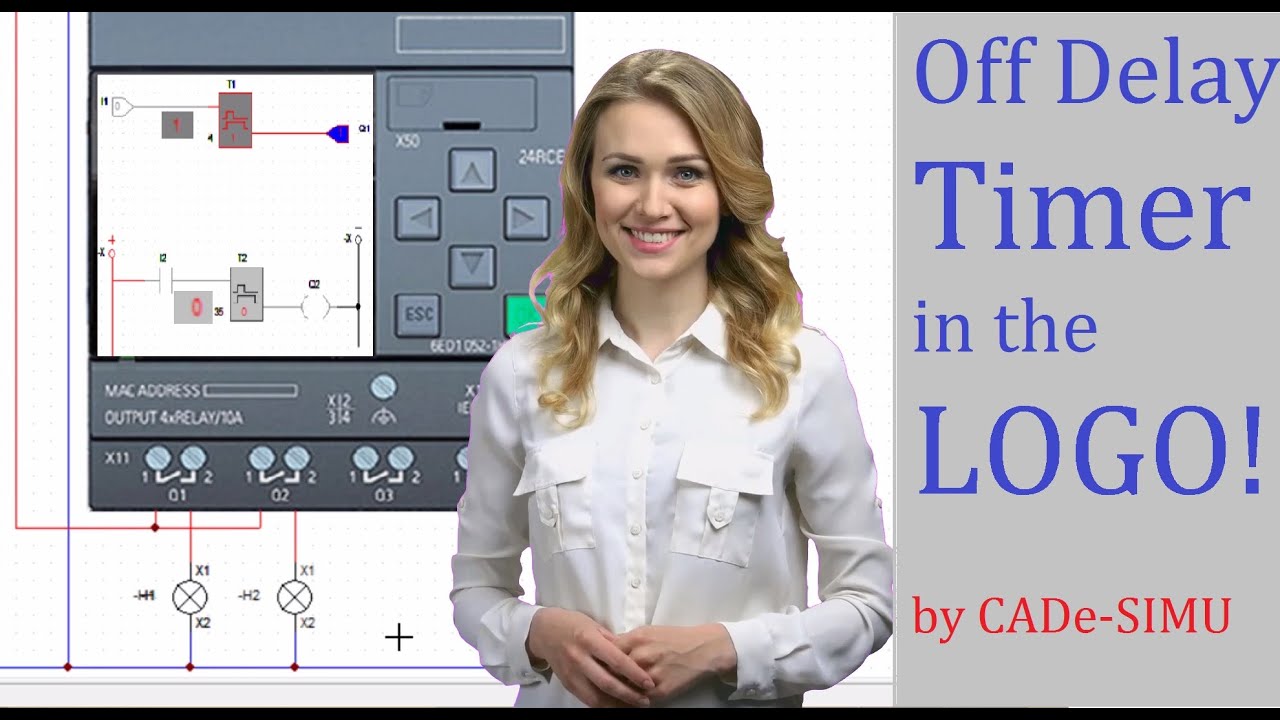 Off Delay Timer in the LOGO!(LAD & FBD) by CADe-SIMU Software - YouTube