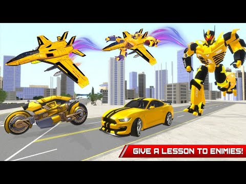 Bumblebee Transformer Robot Game # 20 || Jet Robot Car Transformer ...