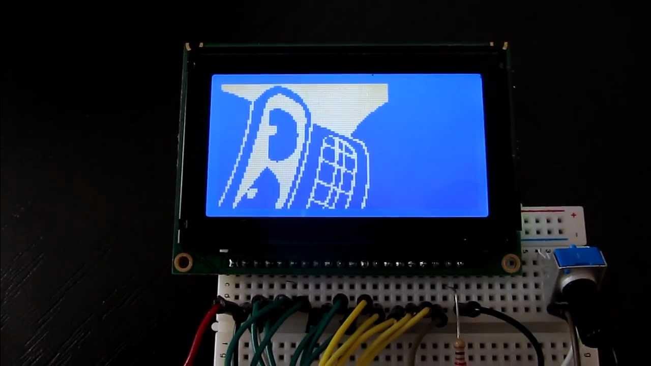 WG12864B и CraftDuino - YouTube