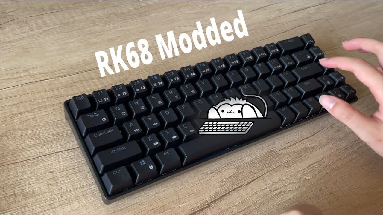 RK68 Modded w/brown switch Typing test - YouTube