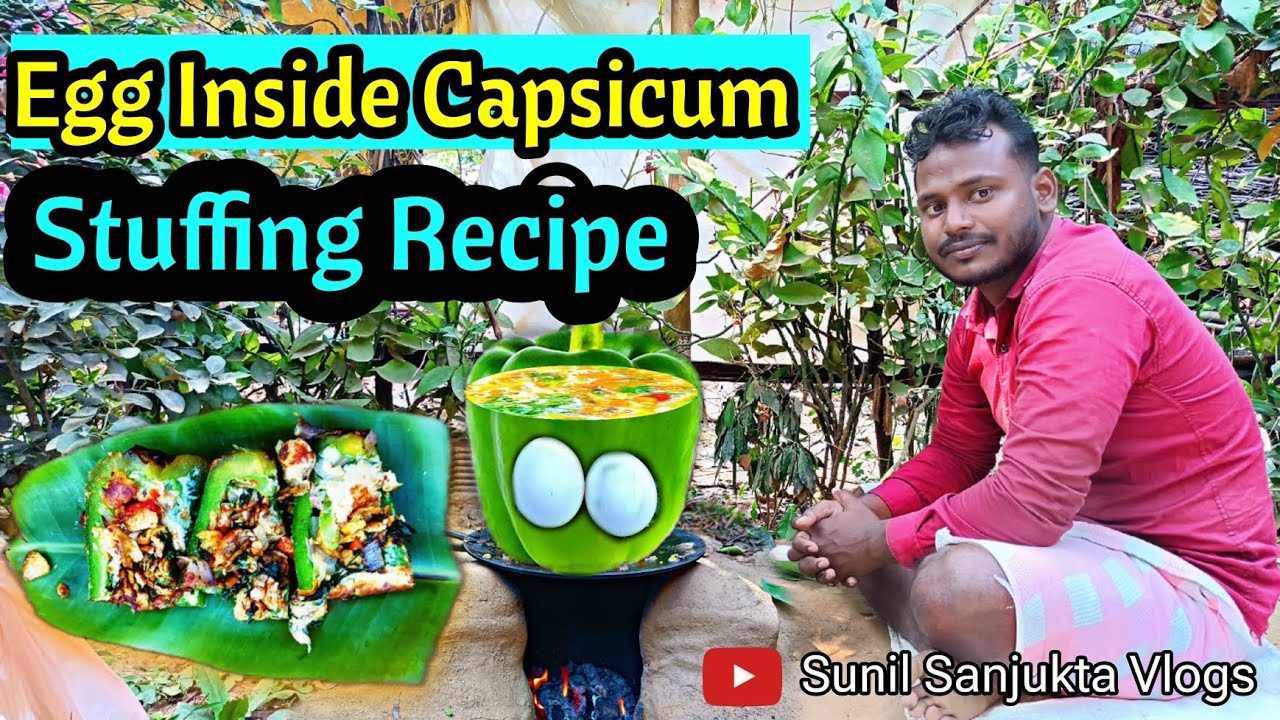 Egg Inside Capsicum |Stuffing Recipe | Cooking & Eating - YouTube