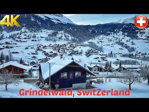 Grindelwald, Schweiz, Winter Snow Walk 4K 60fps - Die schönsten Dörfer der Welt