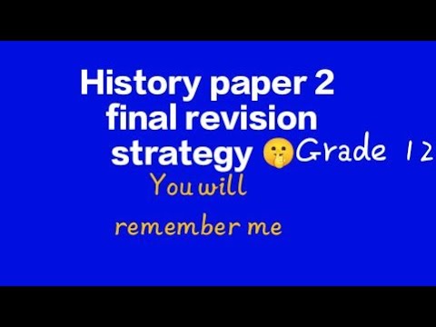 History paper 2 final exam revision strategy - YouTube