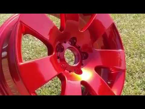 Candy Red Powder Coated Wheels - RTP Customs GA - YouTube