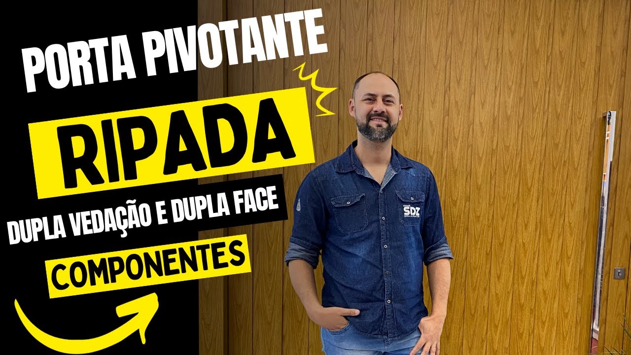 Porta Ripada em alumínio - Pivotante - Dupla Vedação - Componentes ...