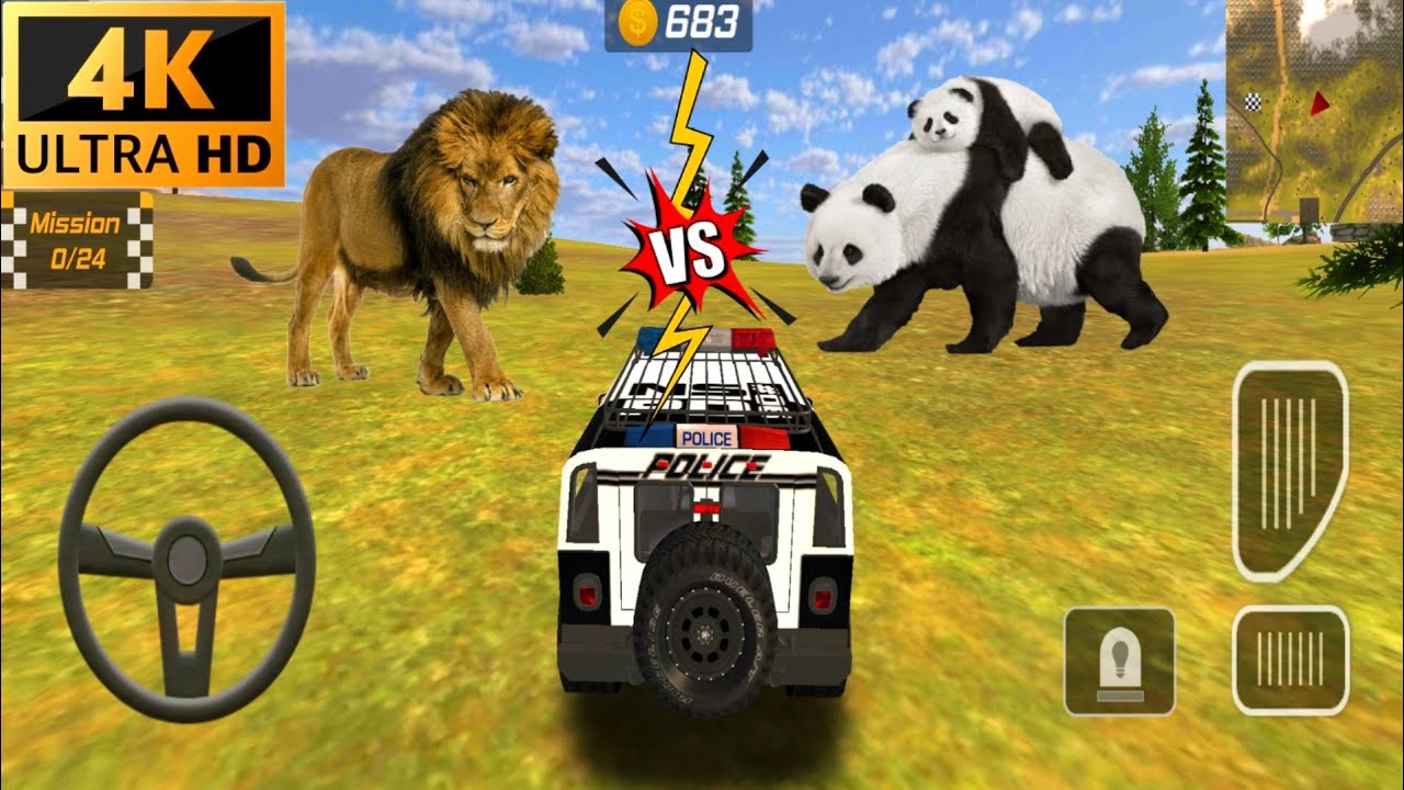Police Dift Car Driving Simulator || Animal Vs Car Fighting || Android ...