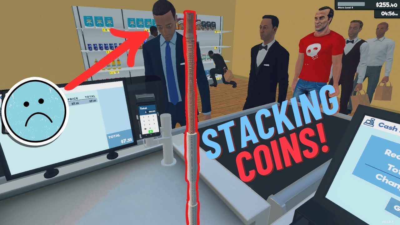 STACKING COINS! (Supermarket Simulator) - YouTube