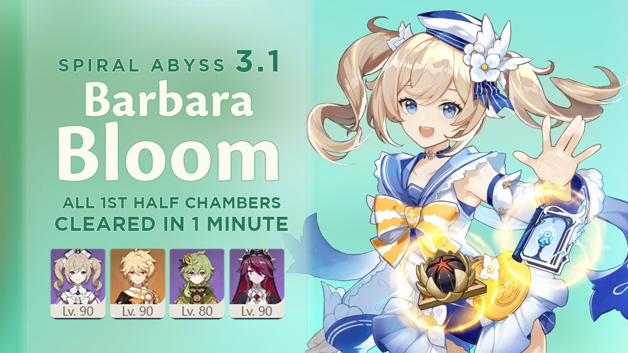 Barbara Bloom is OP right now | Spiral Abyss 3.1 (Genshin Impact) - YouTube