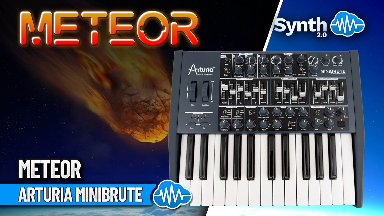 ARTURIA MINIBRUTE ♫ 100 Custom Sounds Meteor Sound Bank - YouTube
