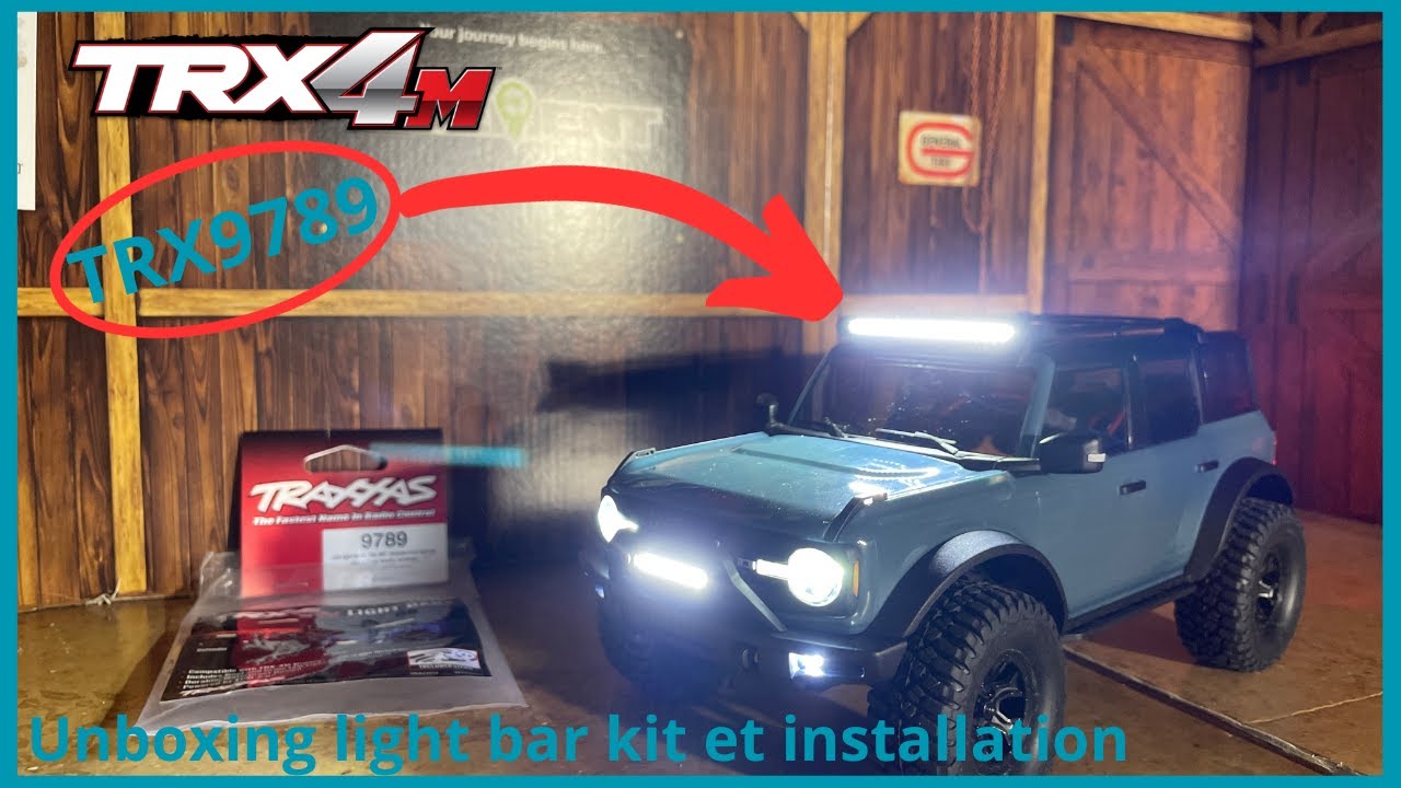 Traxxas Trx4m. Upgrades light bar kit Unboxing et installation. Trx9789 ...