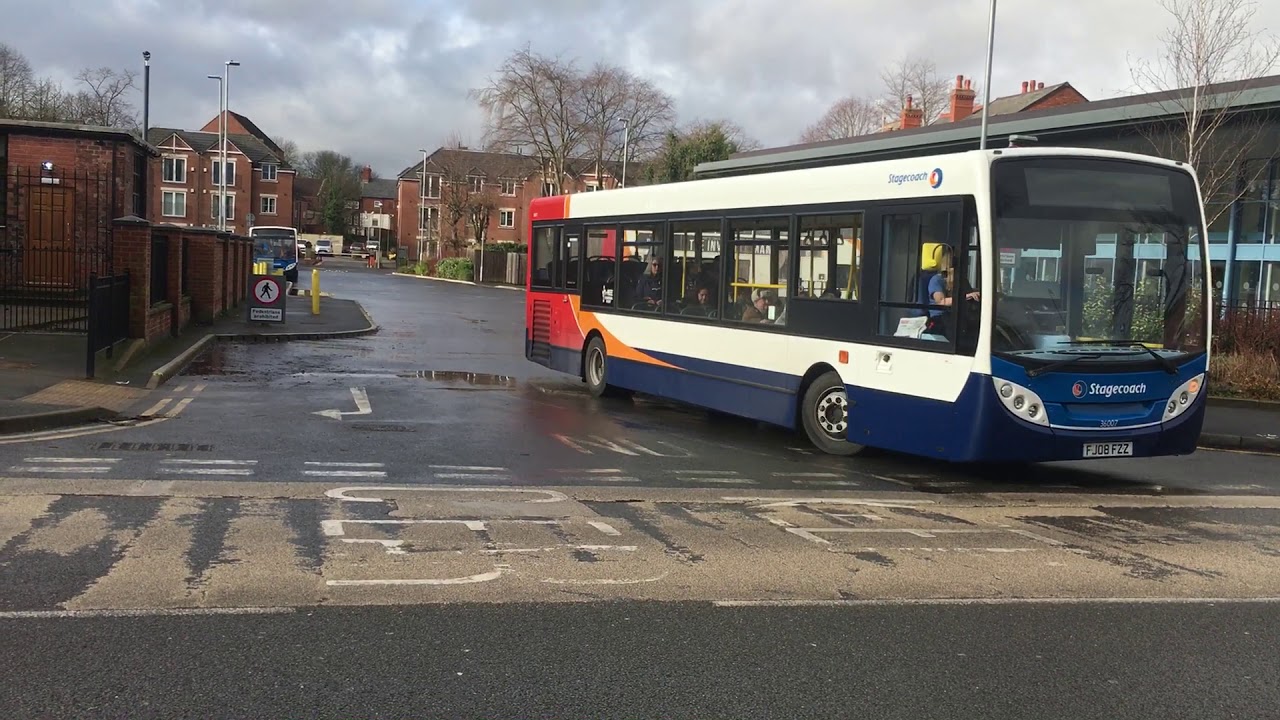 Stagecoach East Midlands 36007 departs Worksop Bus Station with a Route ...