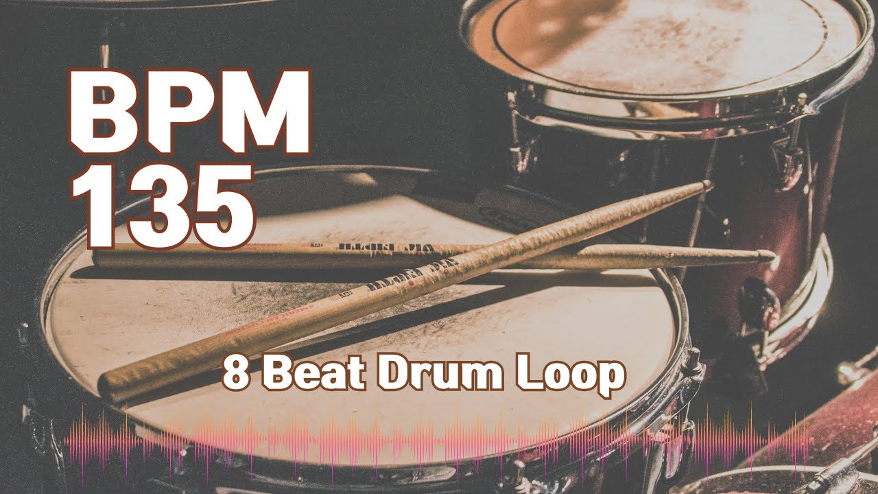 8Beat Drum Loop Practice Tool 135bpm - YouTube