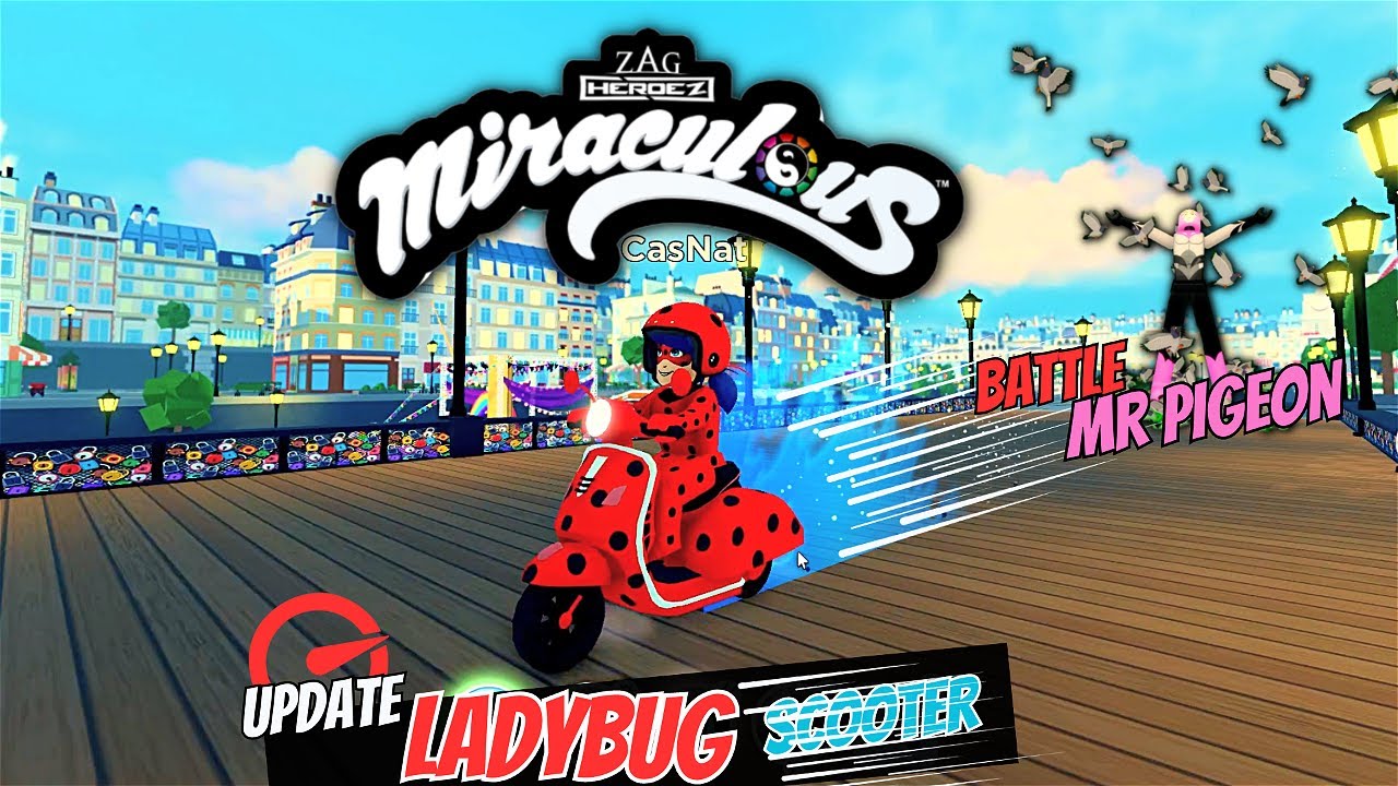 Miraculous Ladybug Scooter & Mr Pigeon Mini Battle - YouTube