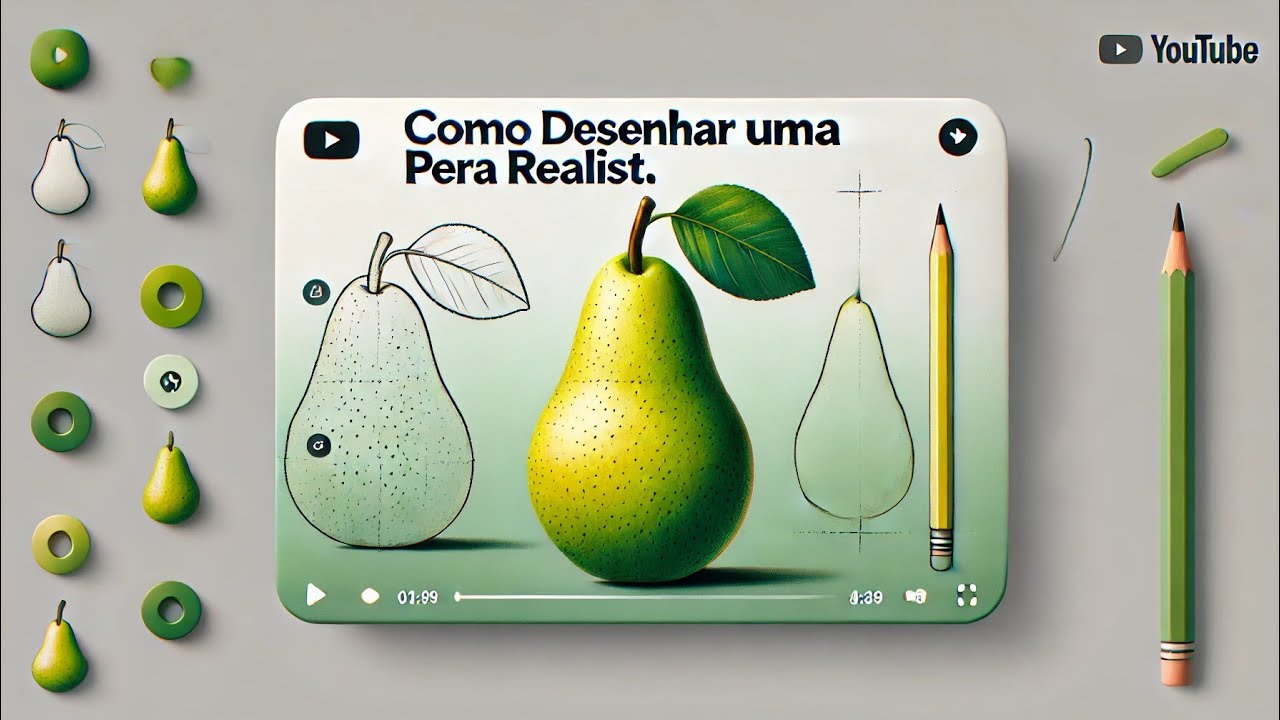 Como desenhar uma pera fácil - YouTube