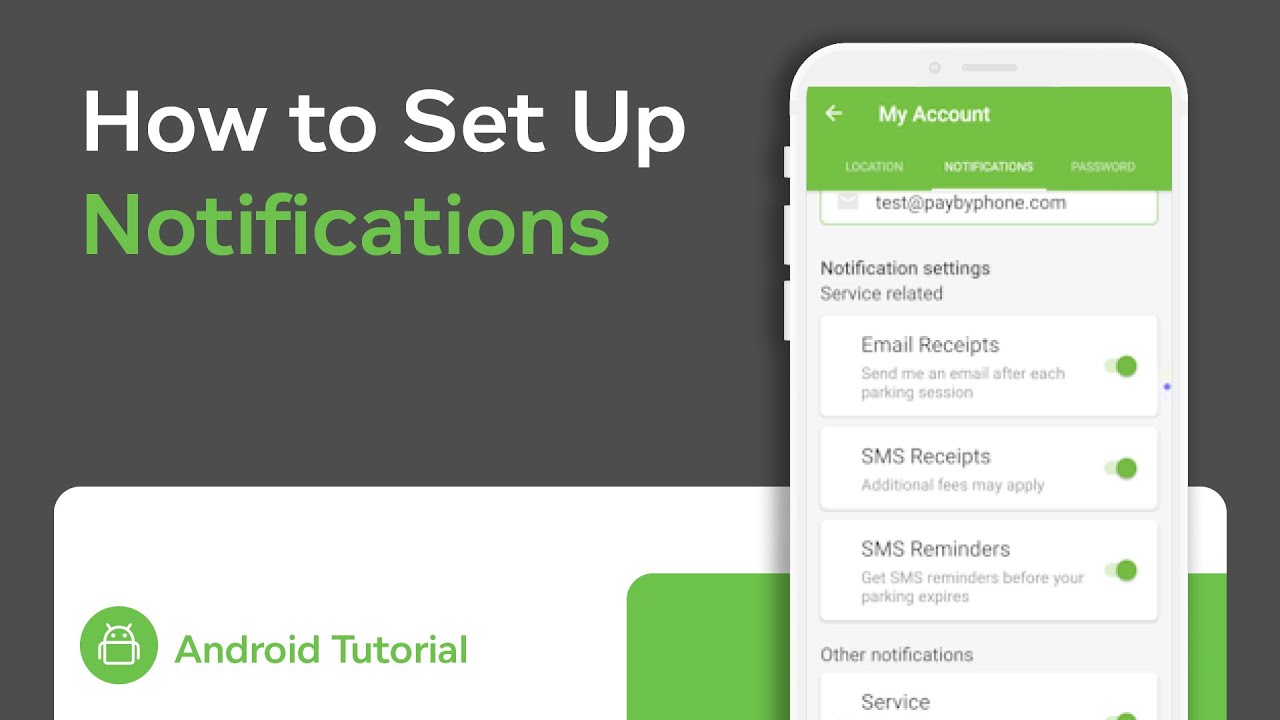How to get SMS Receipts and Notifications with PayByPhone | Android OS ...