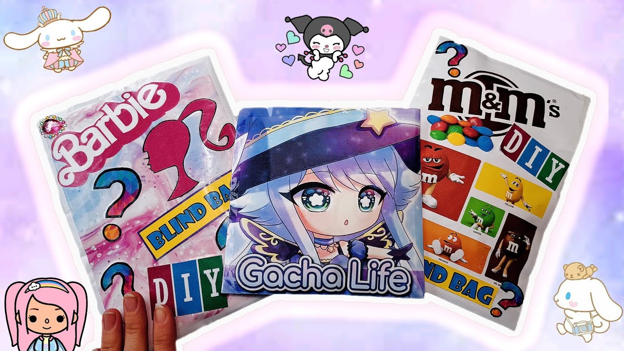 [🖤DIY Blind Bag🖤] Paper Craft👏 Gacha Life💜Barbie💗M&M🤎 Blind Bag ...