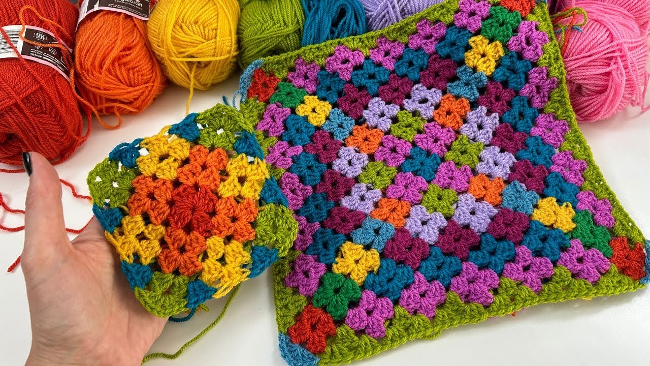 Multicolor Granny Square Tutorial // Not For The Faint Hearted - YouTube