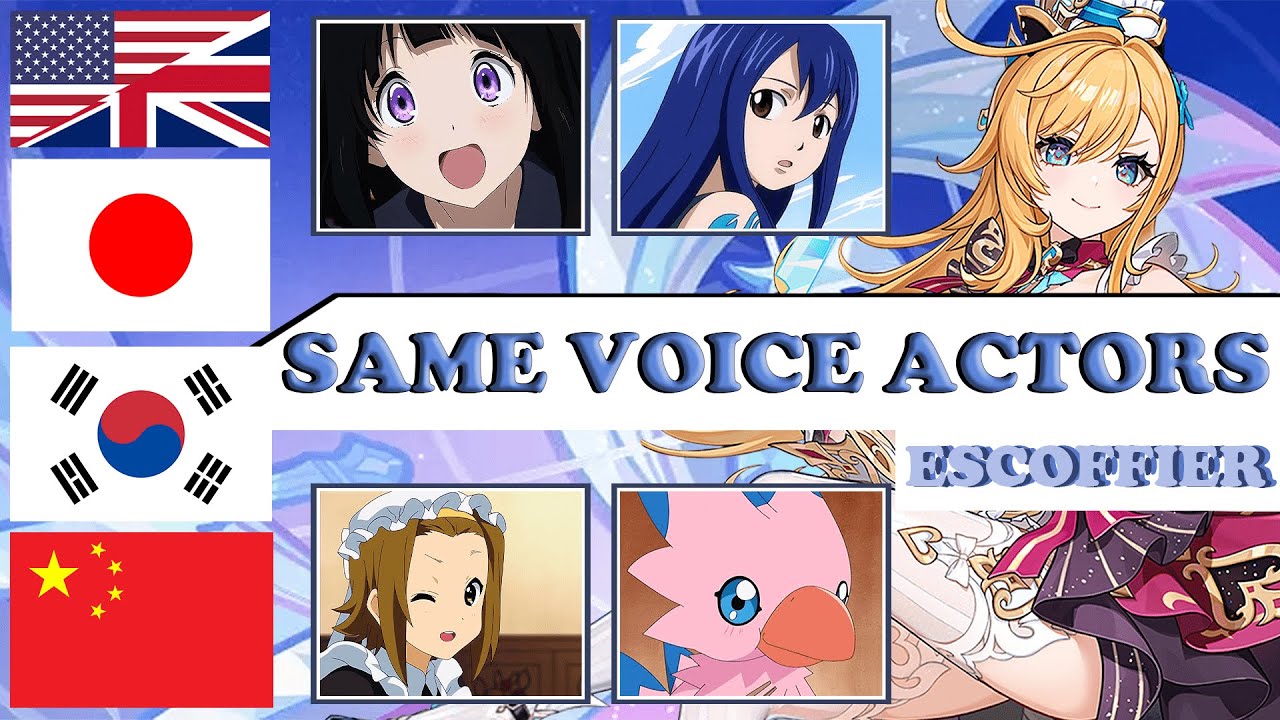 Genshin - Escoffier ALL Language Voice Actors, Same Anime & Game ...