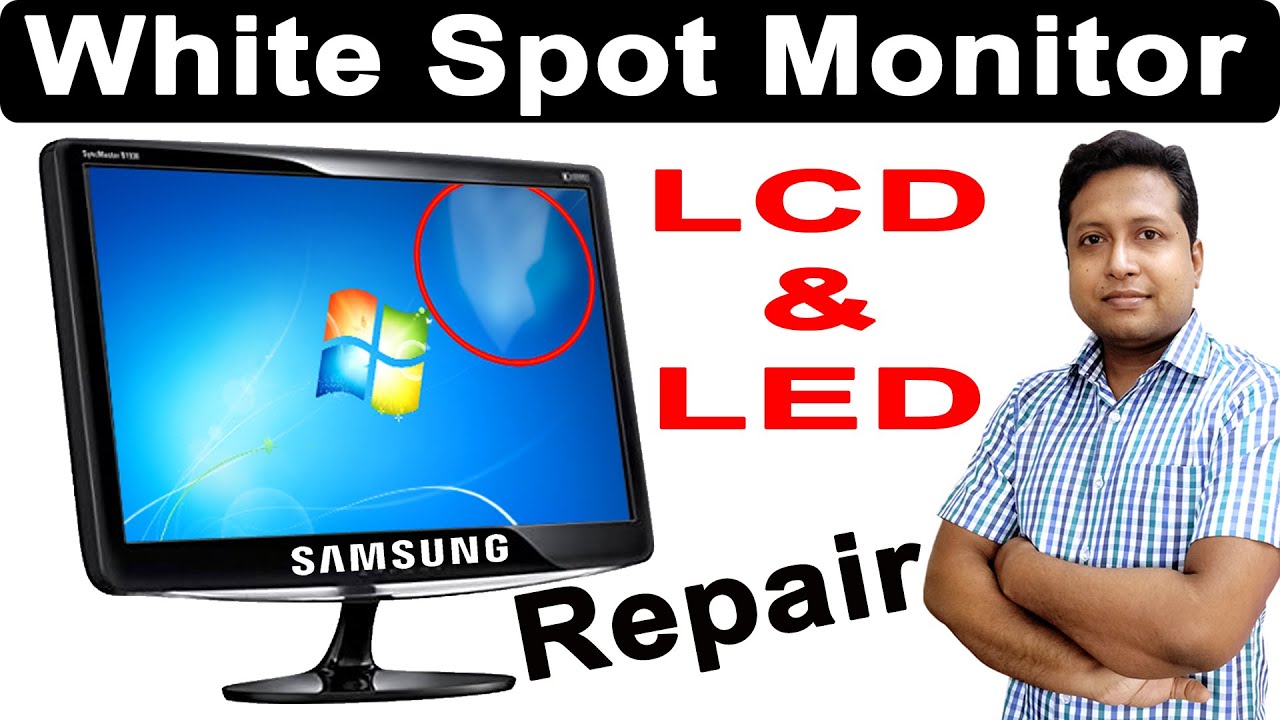 LCD Monitor water mark repair | How to remove spot in LCD LED monitor ...