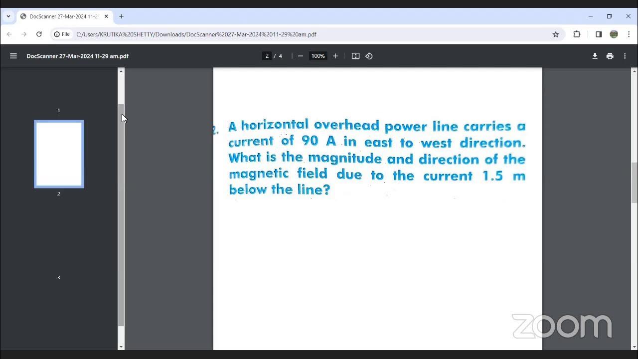Magnetic field on the axis of loop - Physics - Session 83 - YouTube