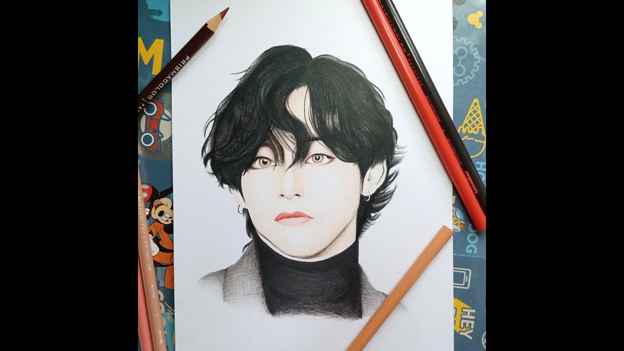 BTS V / KIM TAE-HYUNG / SPEED DRAWING - YouTube