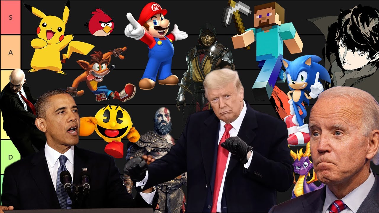 PRESIDENTS RANK VIDEOGAME CHARACTERS THEY CAN FIGHT - YouTube