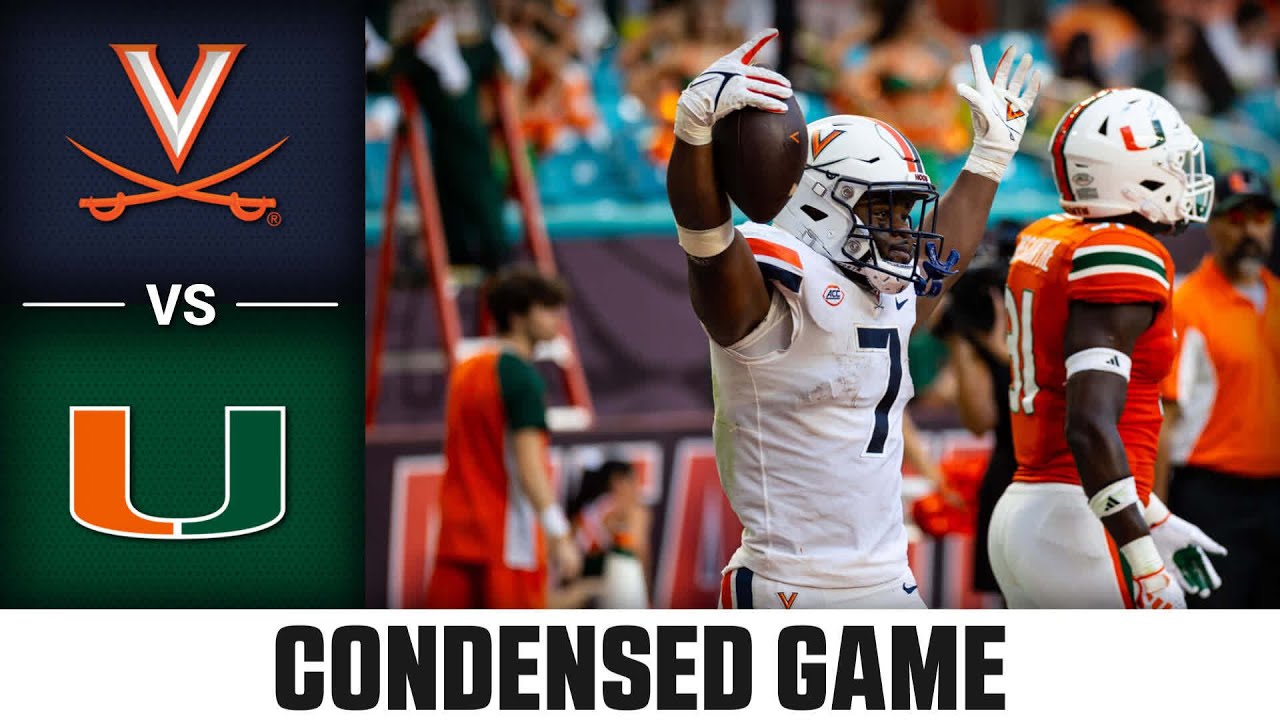 Virginia vs. Miami Condensed Game | 2023 ACC Football - YouTube