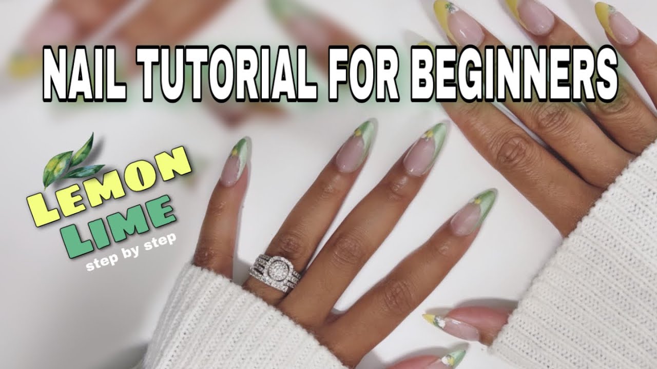 Nail Tutorial: Easy Lemon Lime Design For Beginners | IBRenee - YouTube