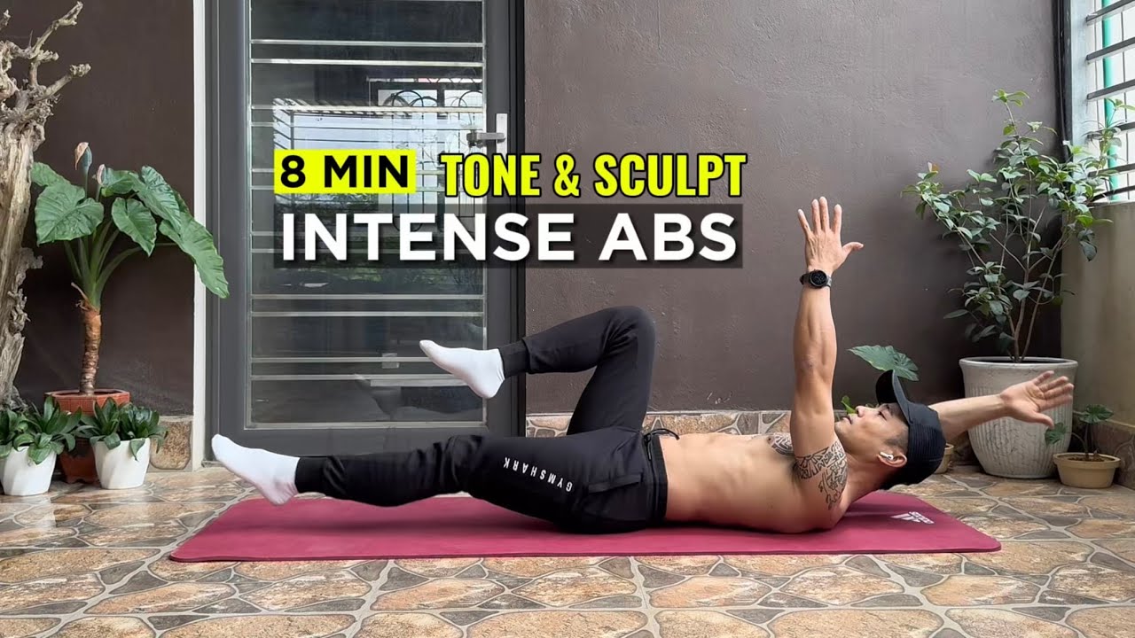 8 Min Intense ABS & CORE Workout | TONE & SCULPT at Home - YouTube