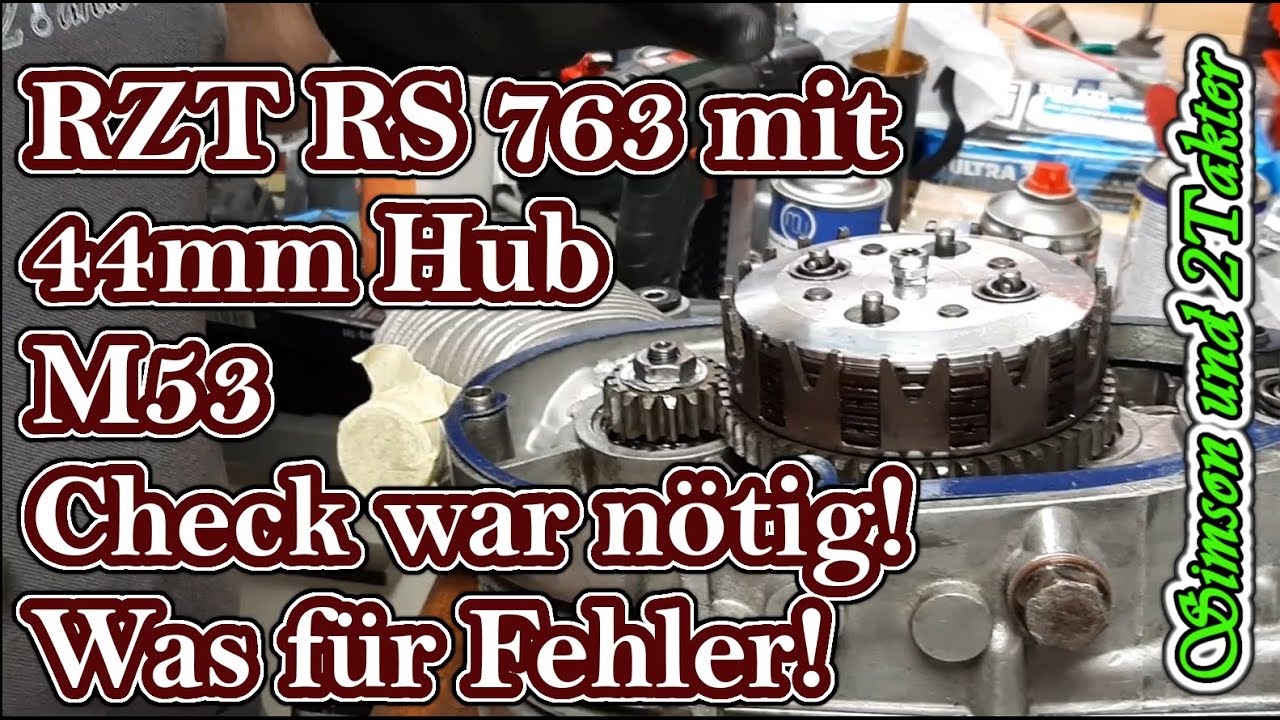 Simson Star M53 Motor Check mit RZT RS 763 85ccm Zylinder und 44mm ...