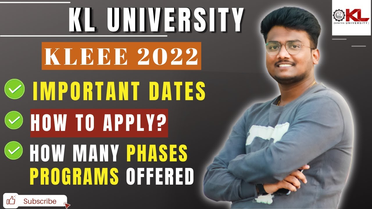 KL University Entrance Exam | How to Apply? | Exam Dates #klu #kleee ...